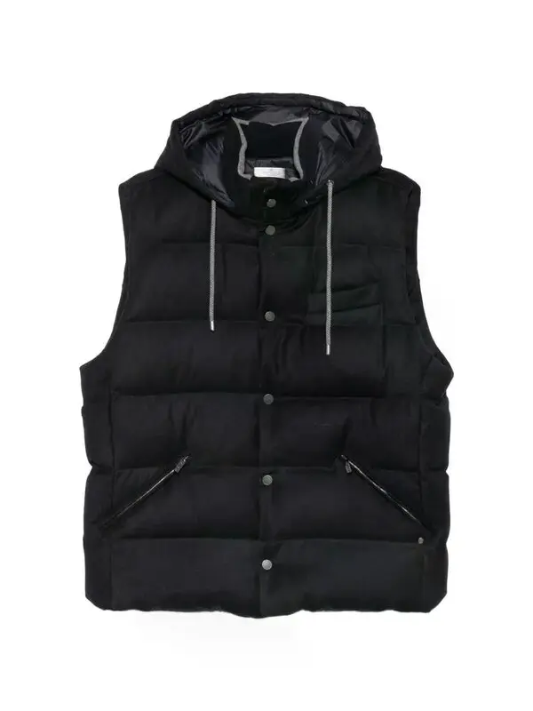 PANICALE Hooded Padded Waistcoat - Blue