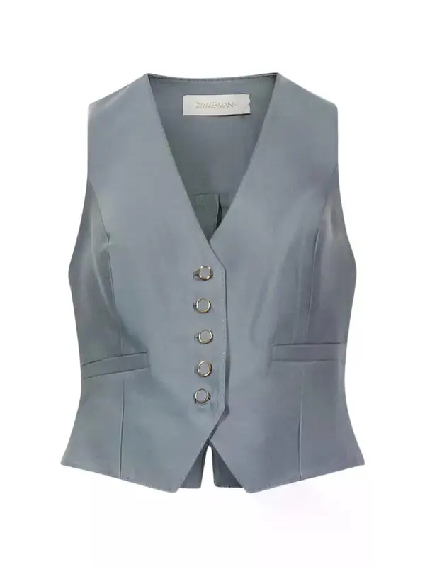 Zimmermann Valiant Button-up Waistcoat - Grey