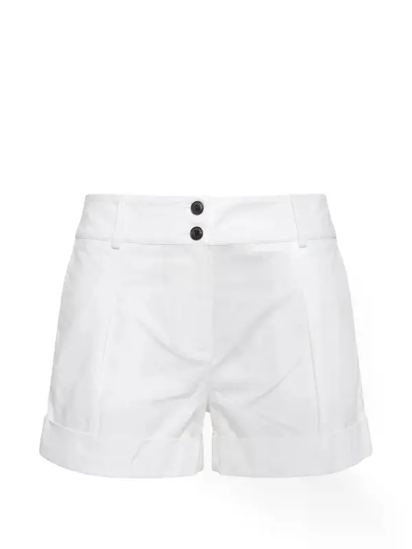 Brandon Maxwell Pleated Turn-up Shorts
