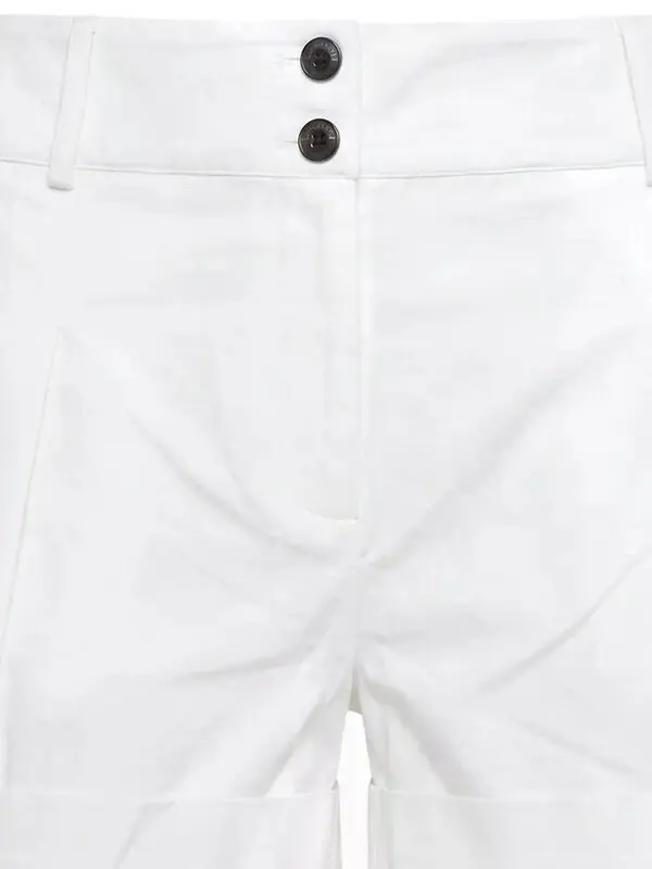 Brandon Maxwell Pleated Turn-up Shorts