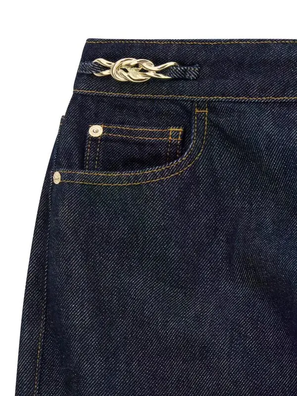 Emporio Armani Knot Detail Straight Leg Jeans