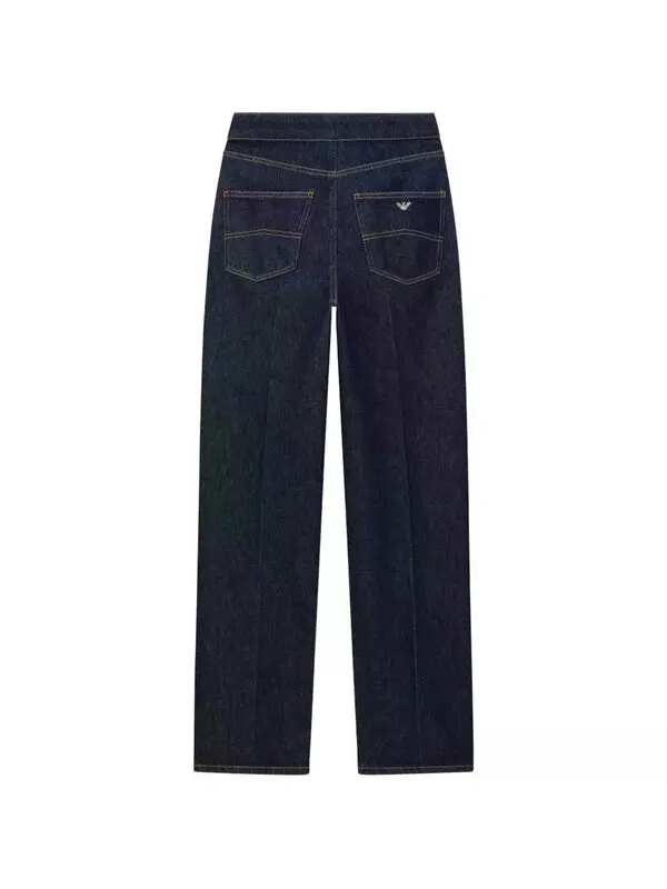 Emporio Armani Knot Detail Straight Leg Jeans
