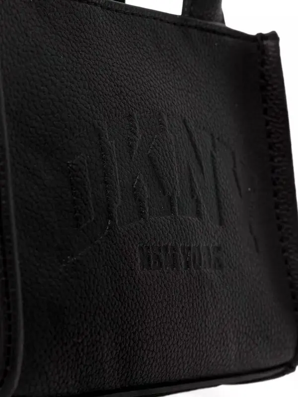 Dkny Mini Logo-embossed Pebbled Tote Bag