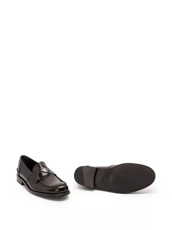 Prada Brushed Leather Loafers