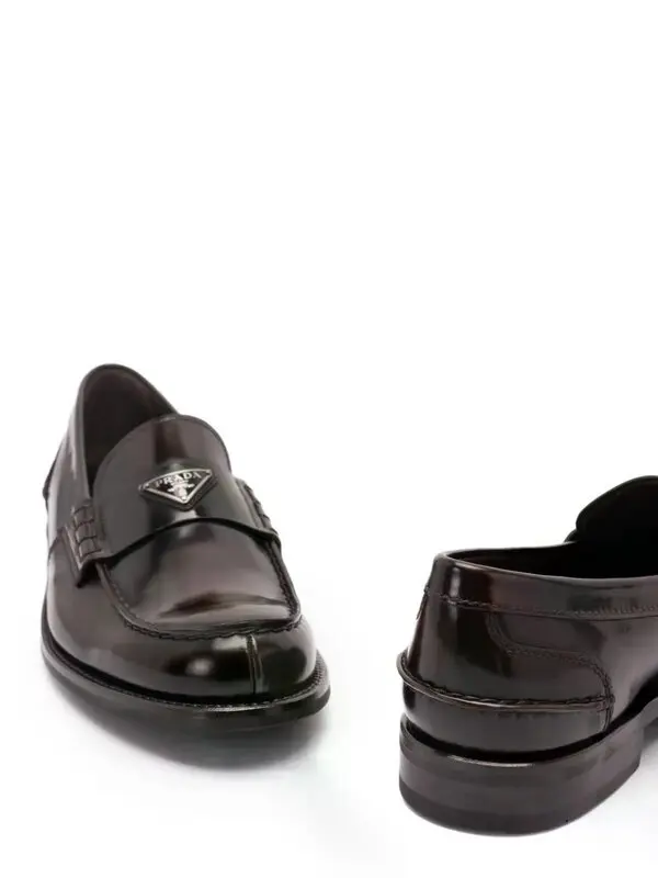 Prada Brushed Leather Loafers