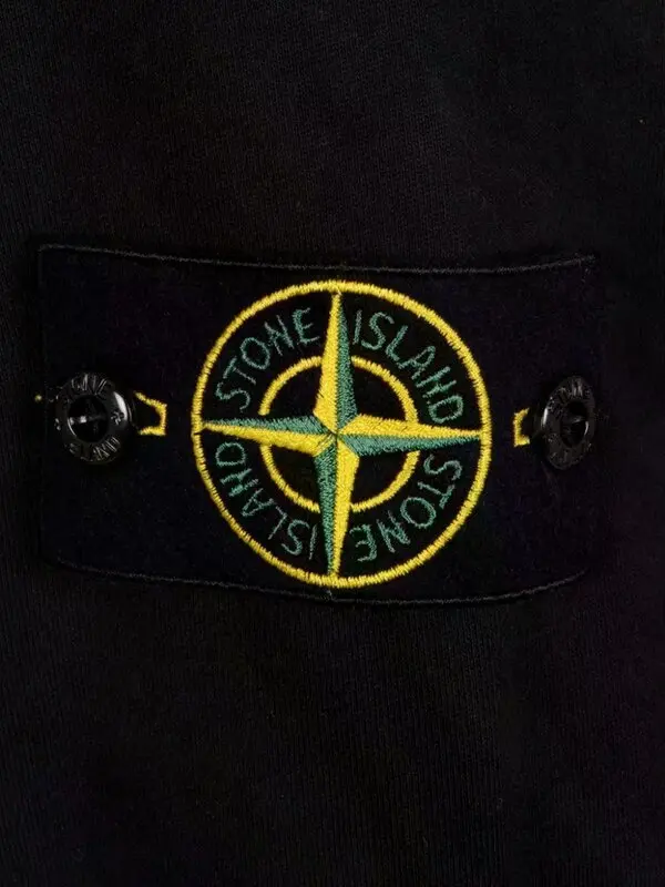 Stone Island 6100060 Organic Cotton Fleece Sweatshirt - Black