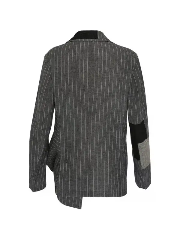 Y’s Pinstriped Patchwork Blazer