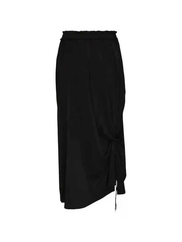 Y’s Asymmetric Gathered Midi Skirt
