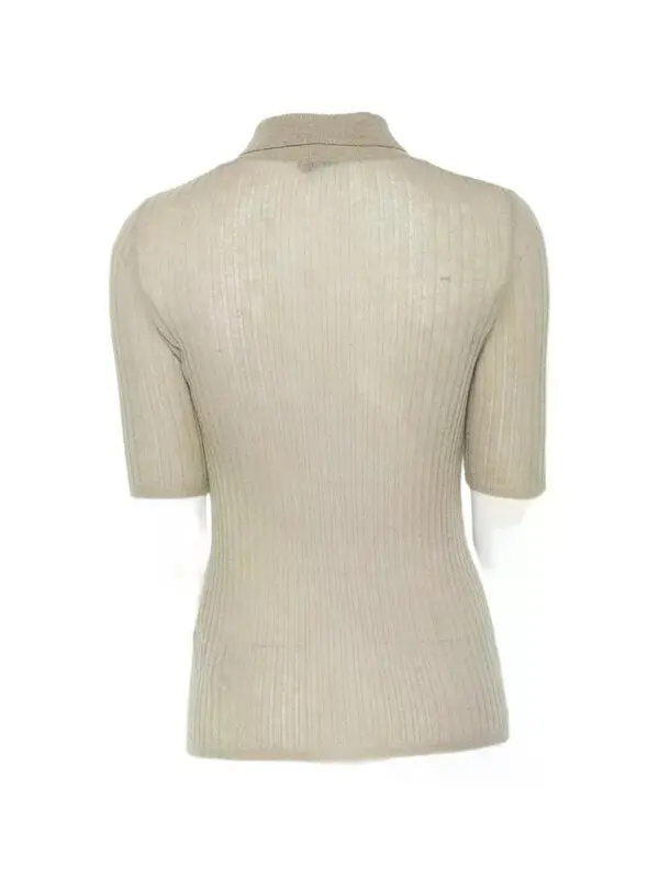 BOSS Ribbed-knit Polo Top