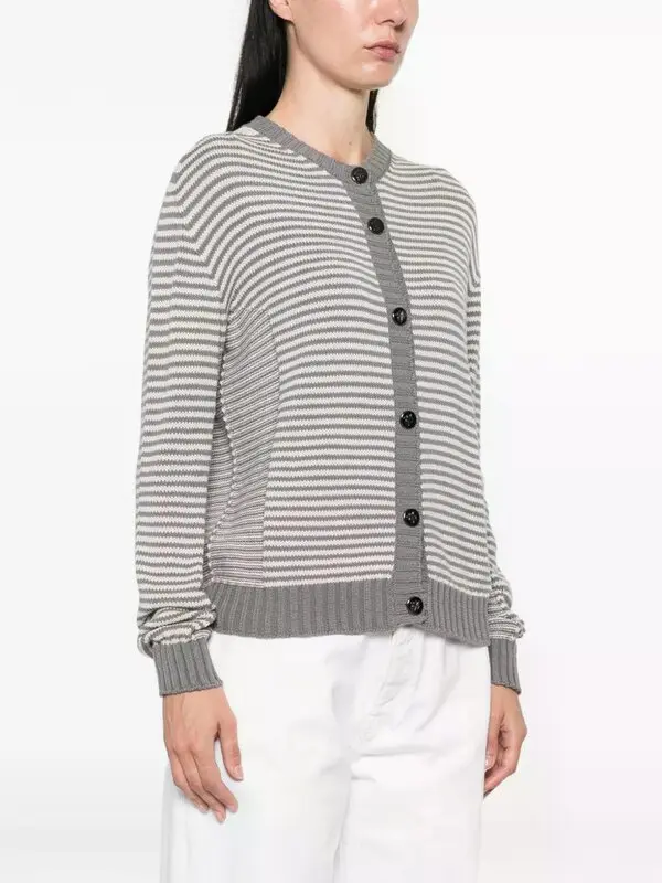 Emporio Armani Striped Button-up Cardigan