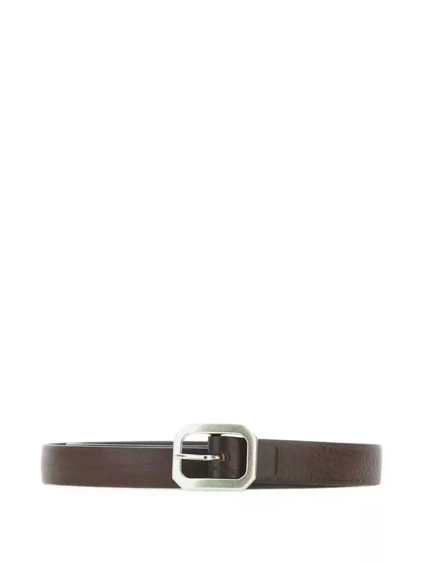 ALBERTO LUTI Grained Leather Belt - Brown