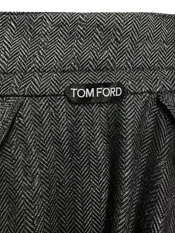 TOM FORD Herringbone-pattern Nubuck-detail Sweater