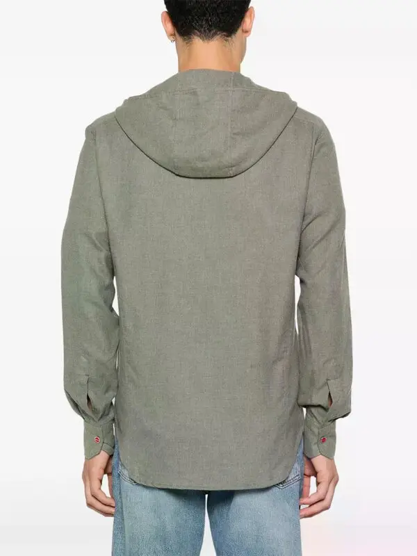 Kiton Mariano Hooded Button-up Shirt