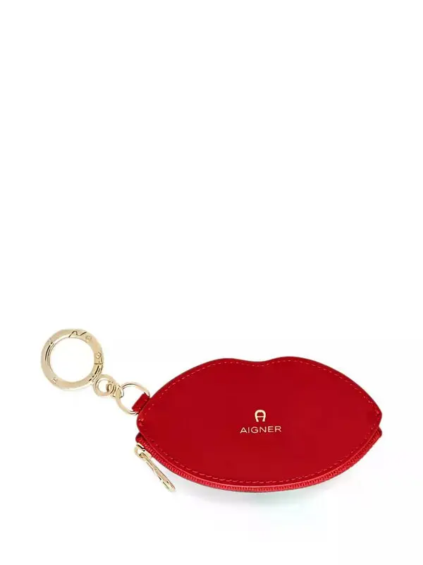 AIGNER Lips-motif Patent-finish Keyring