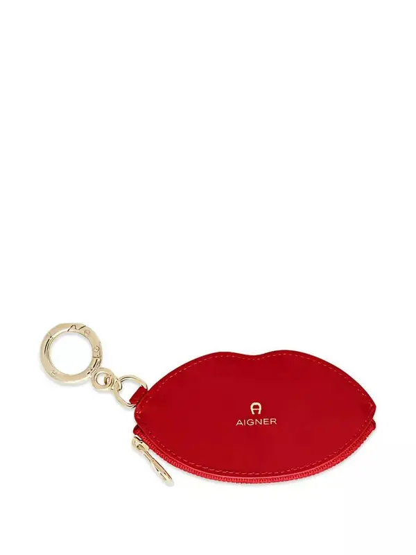 AIGNER Lips-motif Patent-finish Keyring
