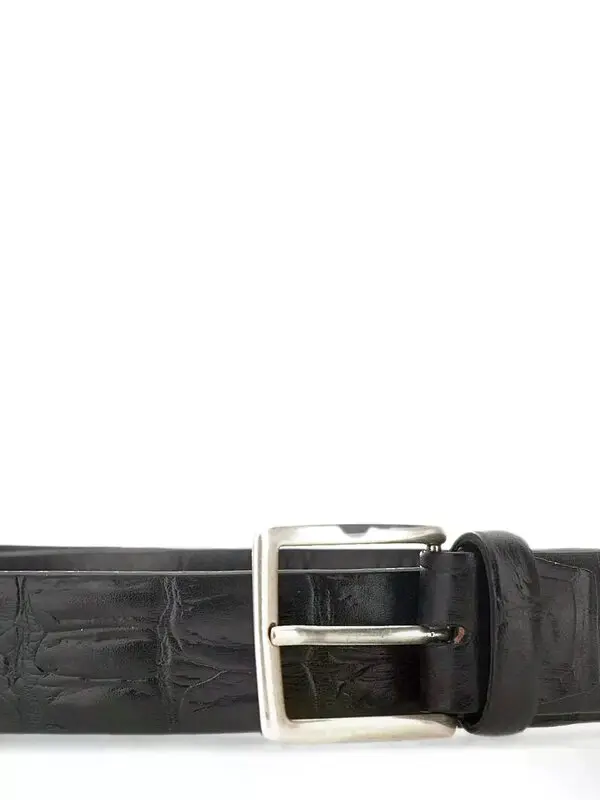 ALBERTO LUTI Crocodile-print Leather Belt