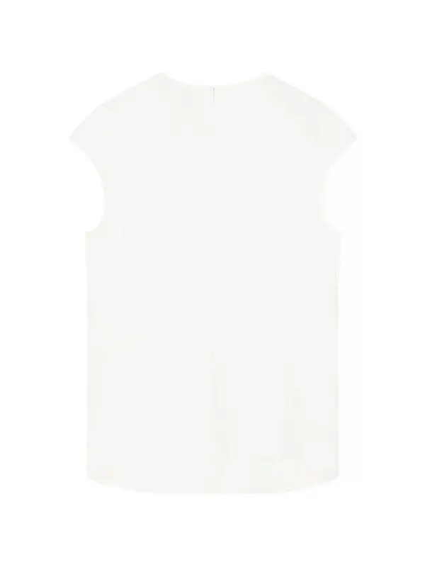 Emporio Armani Pleated Cap-sleeve Blouse