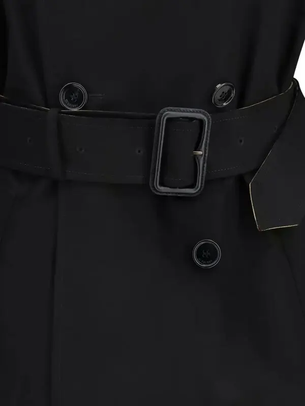 Burberry Long Gabardine Lakefield Trench Coat - Black