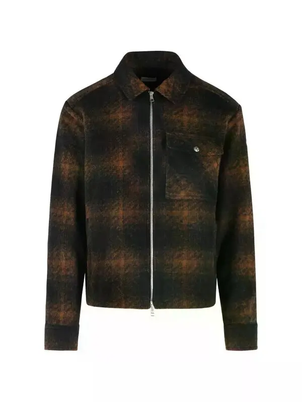 Moncler Checked Zip-up Shirt