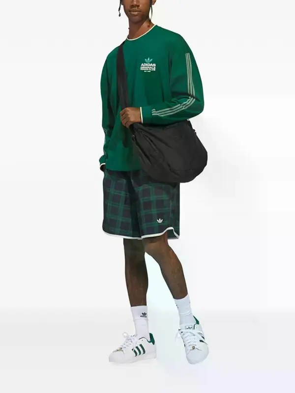 Adidas Plaid Track Shorts