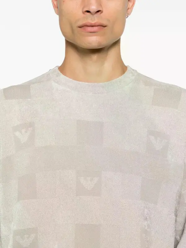 Emporio Armani Logo-patterned Jacquard Sweater