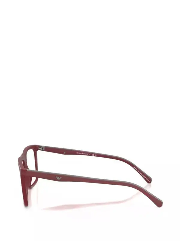 Emporio Armani Square Frame Sunglasses With Detachable Magnetic Clips