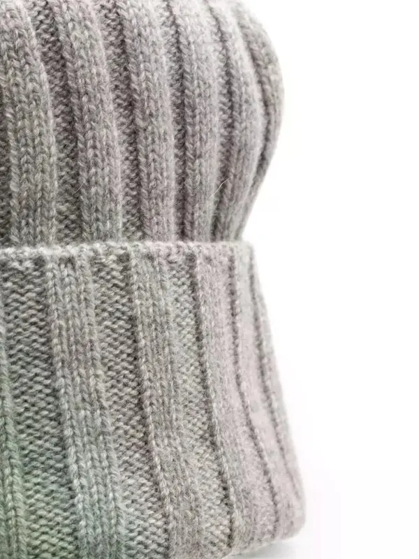 CRUCIANI Ribbed-knit Beanie Hat - Grey