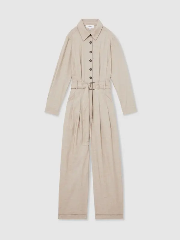 REISS Tailored Wide Leg Jumpsuit