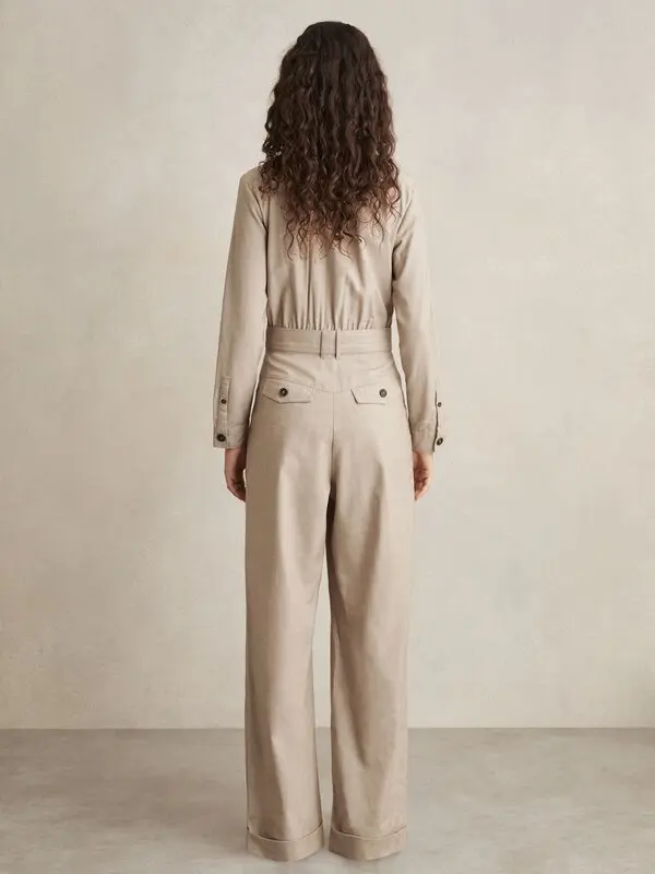 REISS Tailored Wide Leg Jumpsuit