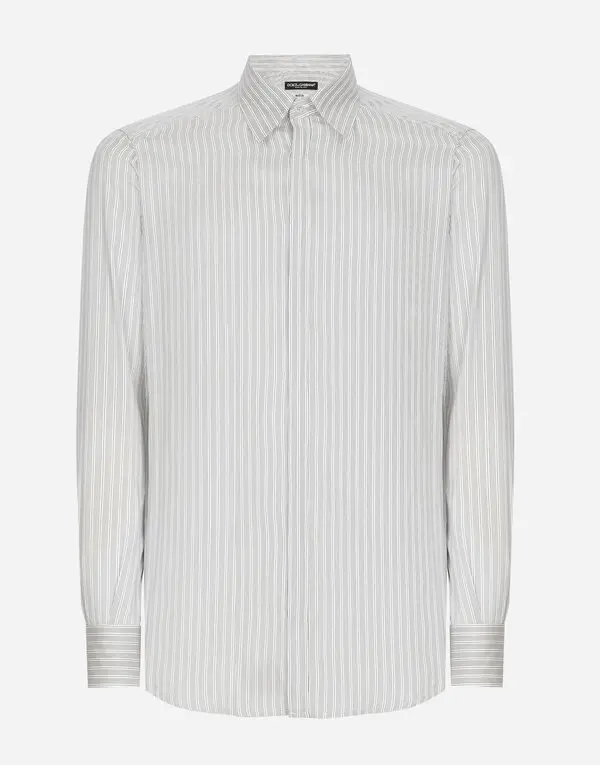 Dolce & Gabbana Striped Poplin Martini-fit Shirt Shirts - Multicolor