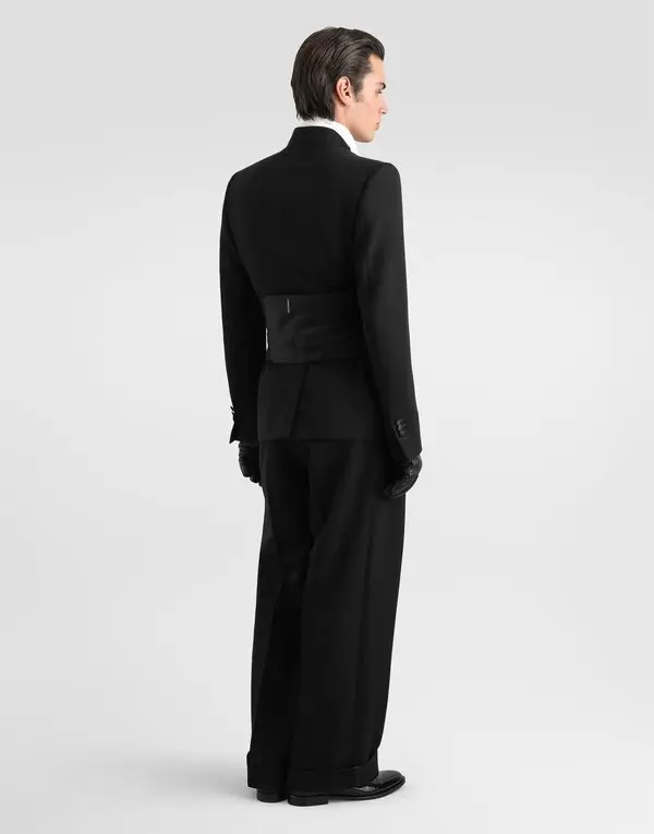 Dolce & Gabbana Wool Gabardine Trousers Pants And Shorts Wool