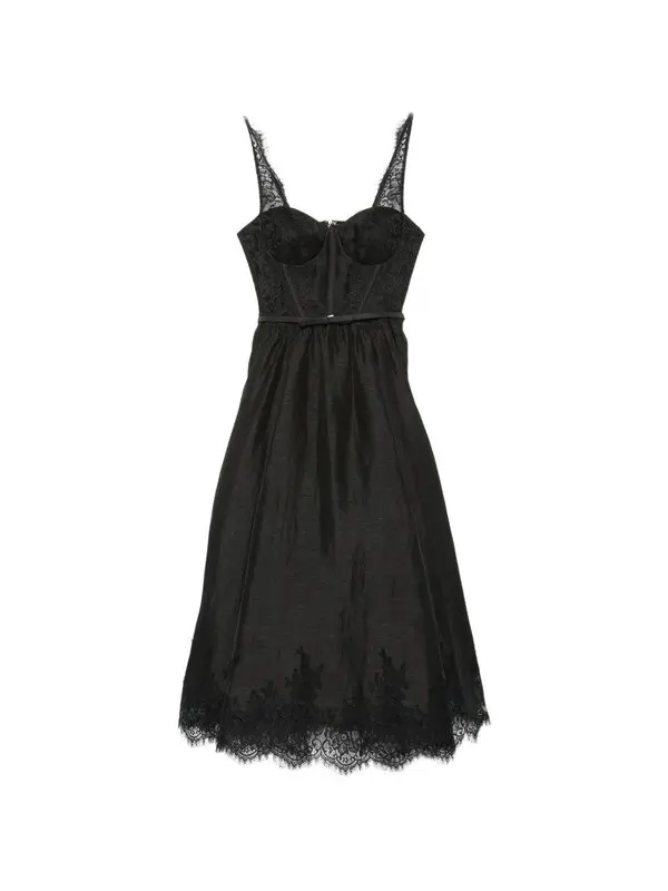 Zimmermann Valiant Silk And Linen Midi Dress