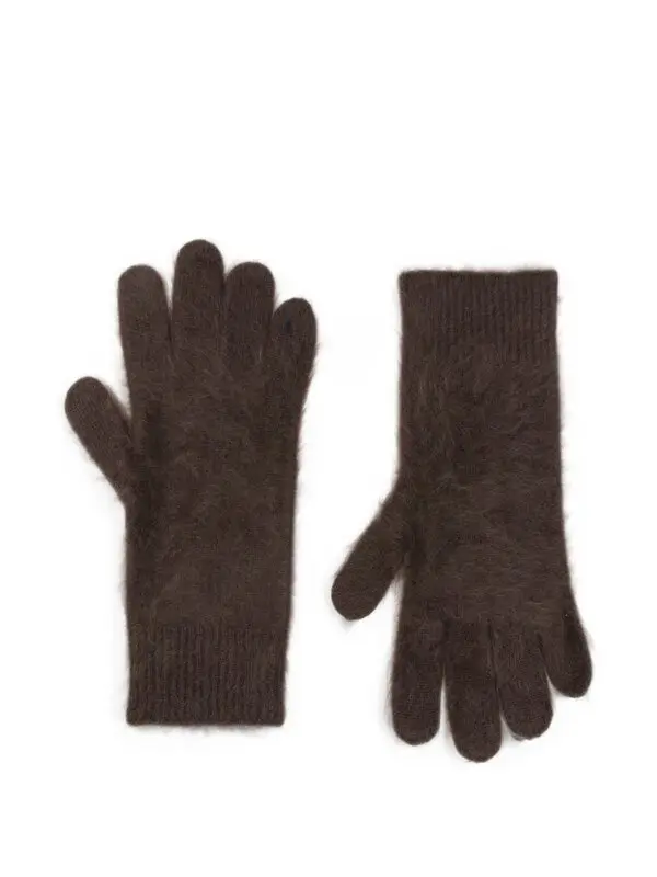 Soft Goat Wool Gloves - Brown