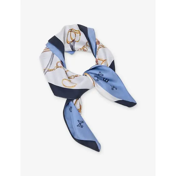 Maje Equestrian-print Silk Scarf