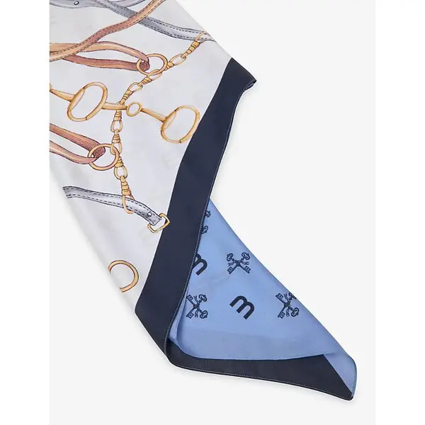 Maje Equestrian-print Silk Scarf