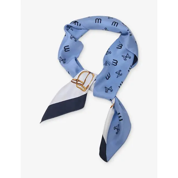 Maje Equestrian-print Silk Scarf
