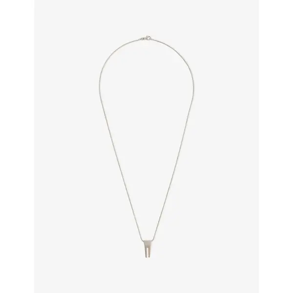Rick Owens Mini Open Trunk Brass Necklace - Silver