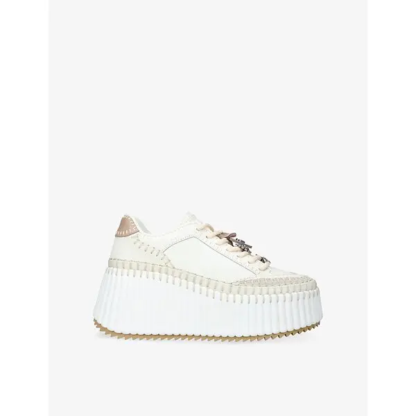 Chloé Nama Runner Platform Leather Trainers
