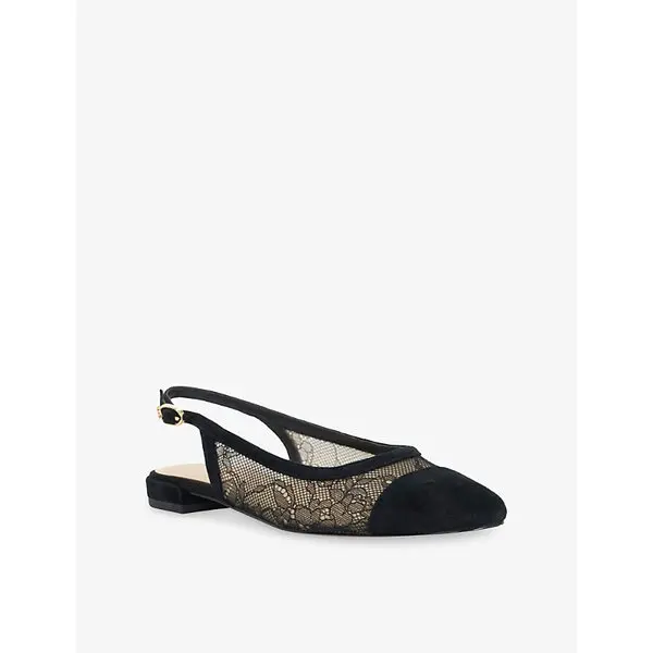 DUNE Clarify Lace Slingback Flats