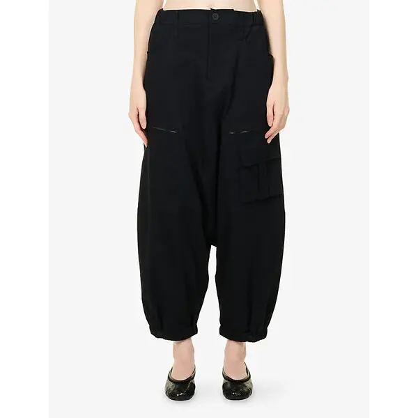 Issey Miyake Grainy Harem Cotton-blend Trousers
