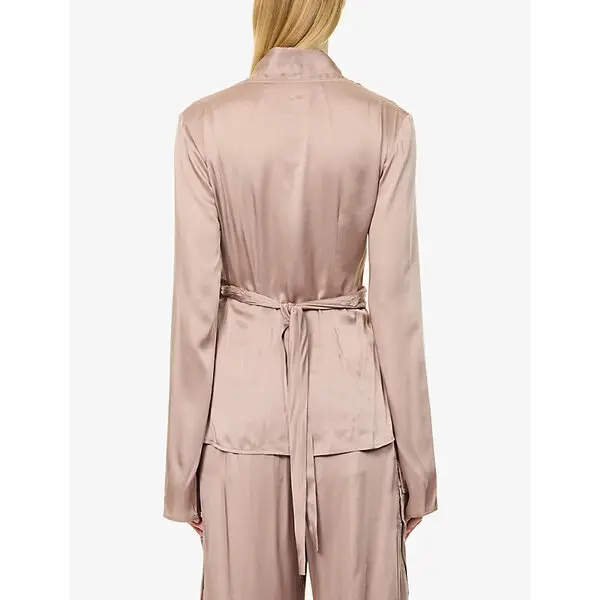 Rick Owens Laura Wrap Satin Top