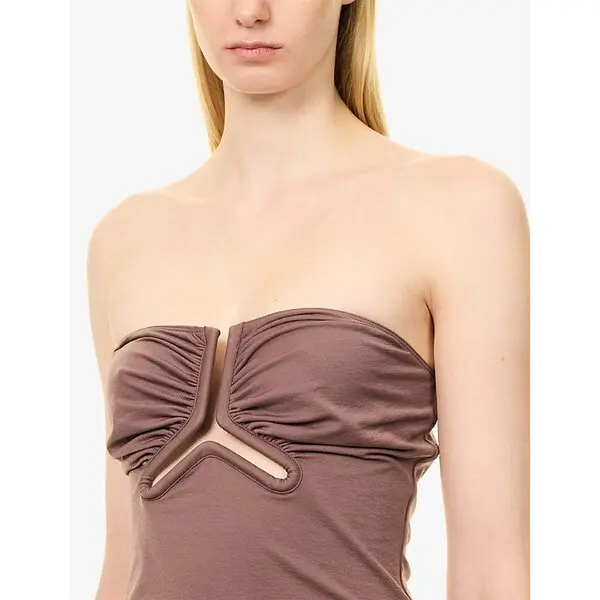 Rick Owens Alannah Cut-out Jersey Bustier Top