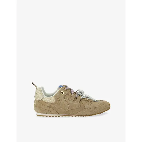 Kurt Geiger K-slim Suede Trainers - Beige