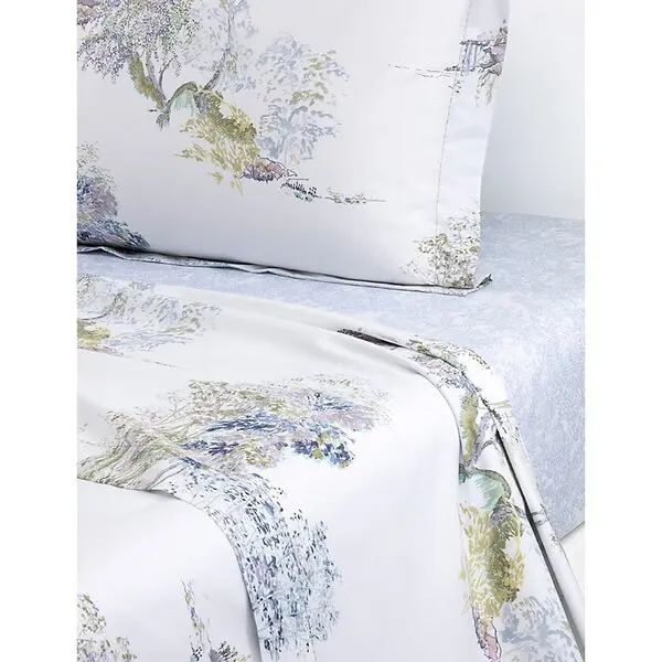 YVES DELORME Lande Cotton Flat Sheet - Multi-coloured