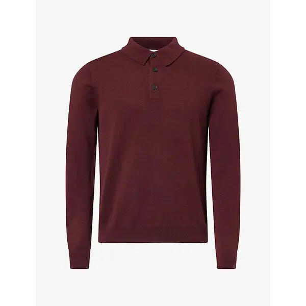 Sunspel Regular-fit Cashmere Polo Jumper - Bakelite