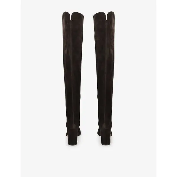 GIANVITO ROSSI Glen 85 Suede Over-the-knee Boots