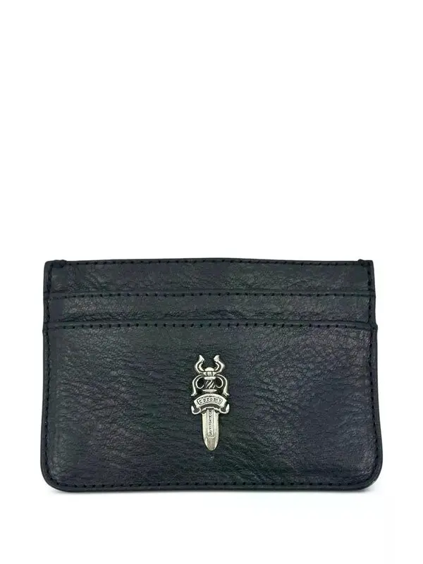 Chrome Hearts Dagger Leather Cardholder - Black