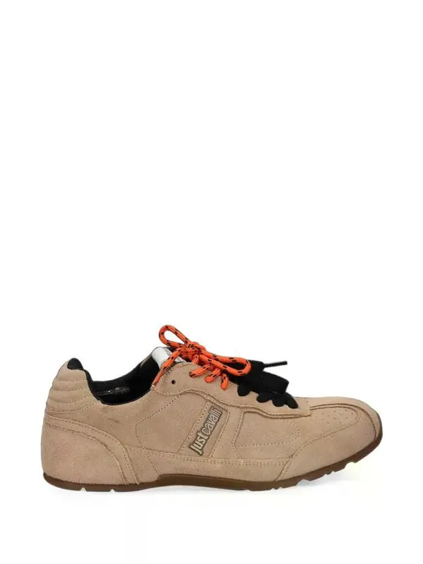Just Cavalli Logo-plaque Panelled Sneakers - Neutrals