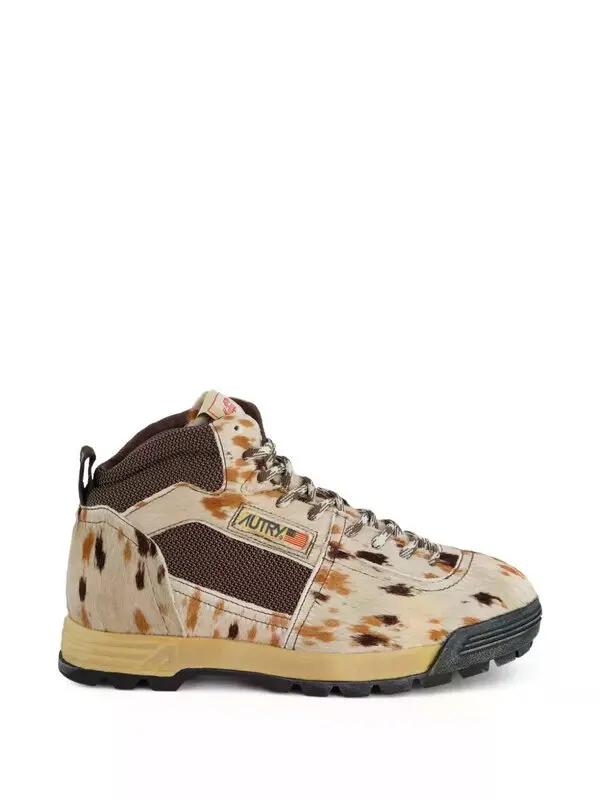 AUTRY Malga Cow-print Boots - Neutrals