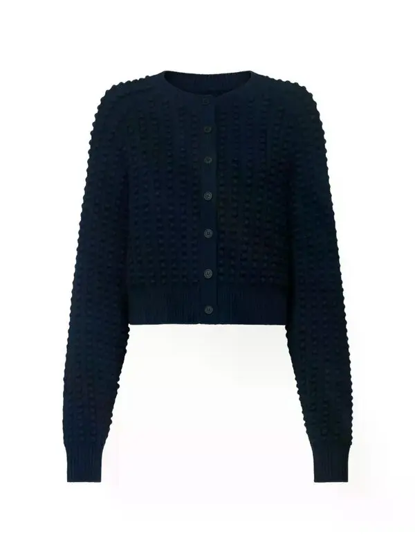 Loulou De Saison Edie Bubble-stitch Cardigan - Blue